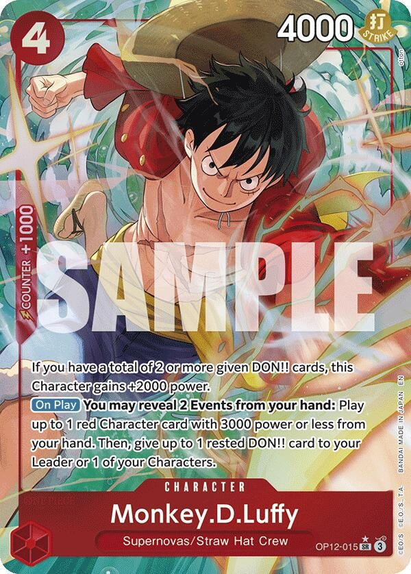 Monkey.D.Luffy (Alternate Art) (OP12-015) – Royalty Cards and Collectibles